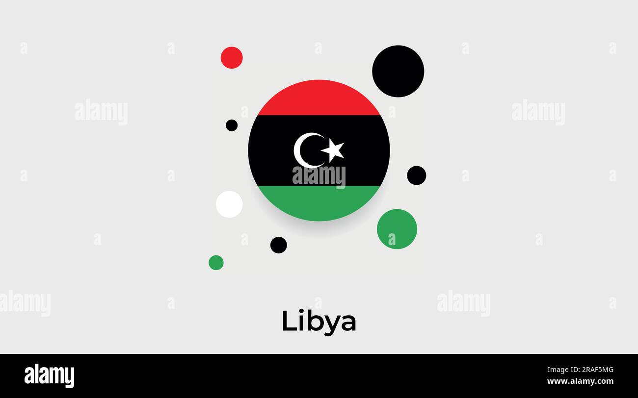 Libya flag bubble circle round shape icon colorful vector illustration Stock Vector Image & Art ...