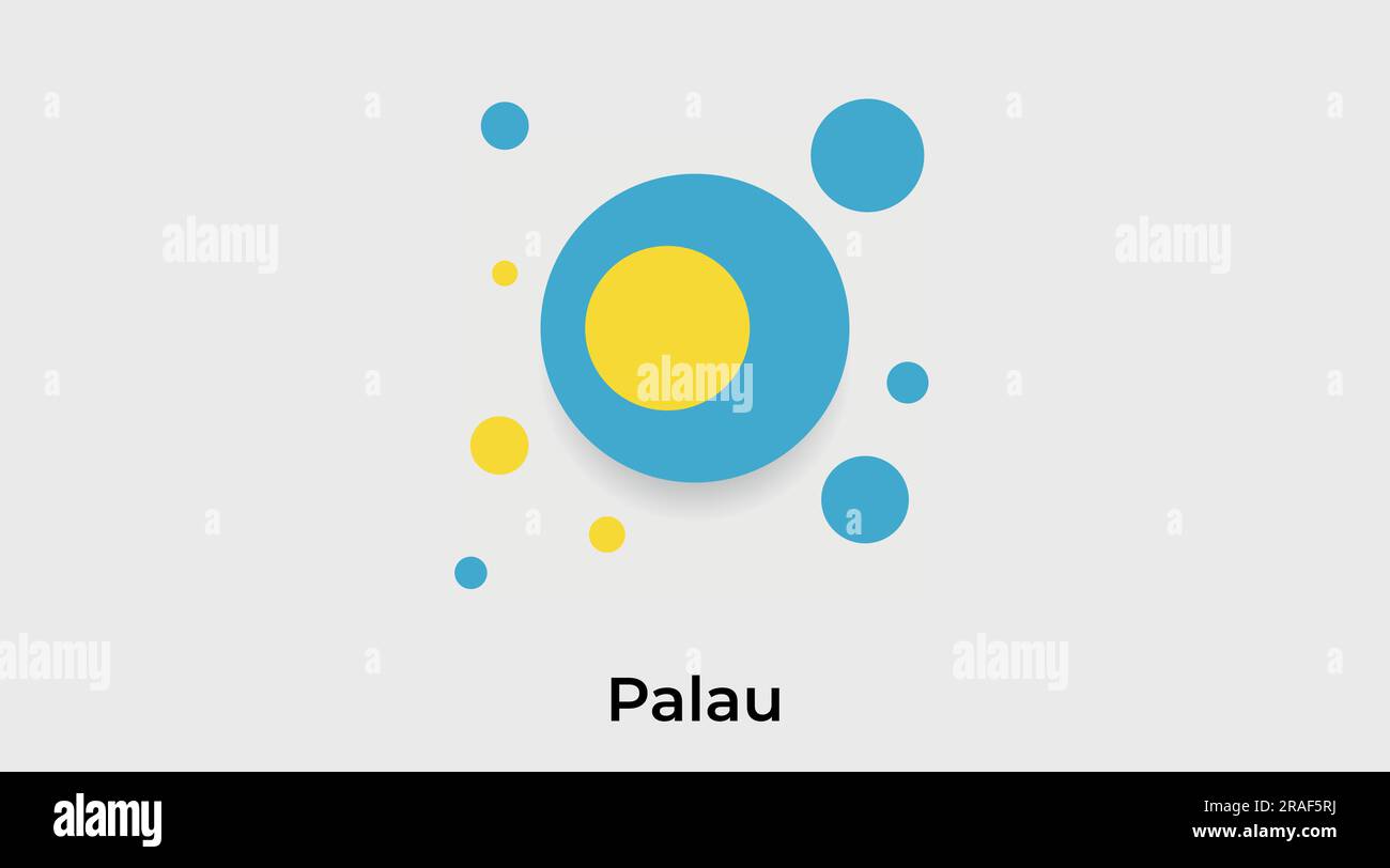 Palau flag bubble circle round shape icon colorful vector illustration Stock Vector Image & Art ...
