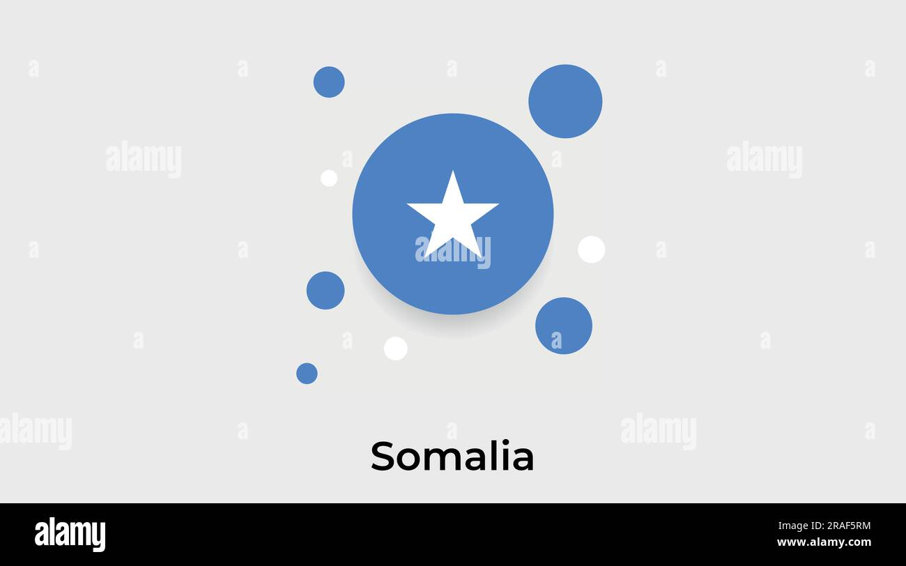 Somalia flag bubble circle round shape icon colorful vector ...