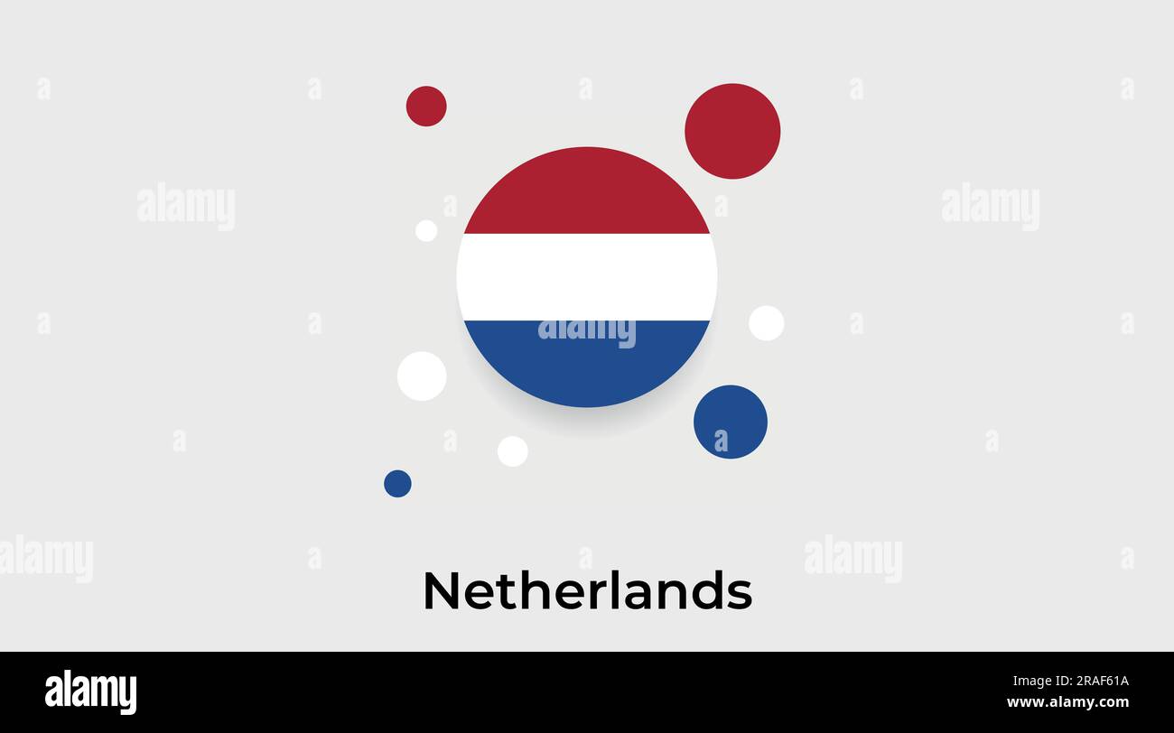 Netherlands round flag vector hi-res stock photography and images - Alamy