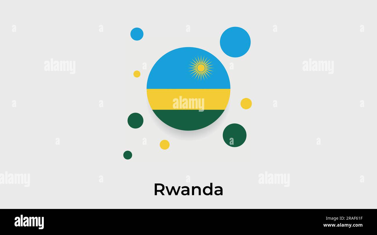Rwanda flag bubble circle round shape icon colorful vector illustration Stock Vector Image & Art ...