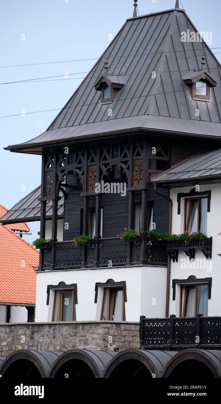 The city of Bran in Romania Stock Photo - Alamy