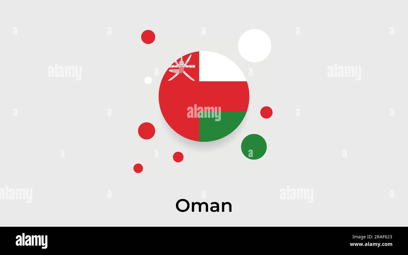 Oman flag bubble circle round shape icon colorful vector illustration Stock Vector Image & Art ...