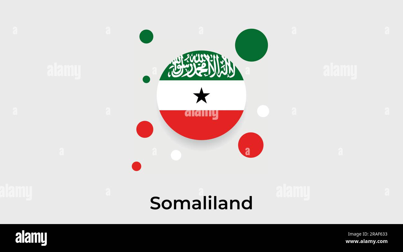 Somaliland flag bubble circle round shape icon colorful vector illustration Stock Vector Image ...