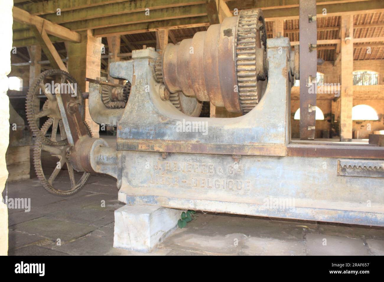 Old machinery from the 18th and 19th centuries, for iron and steel work ...