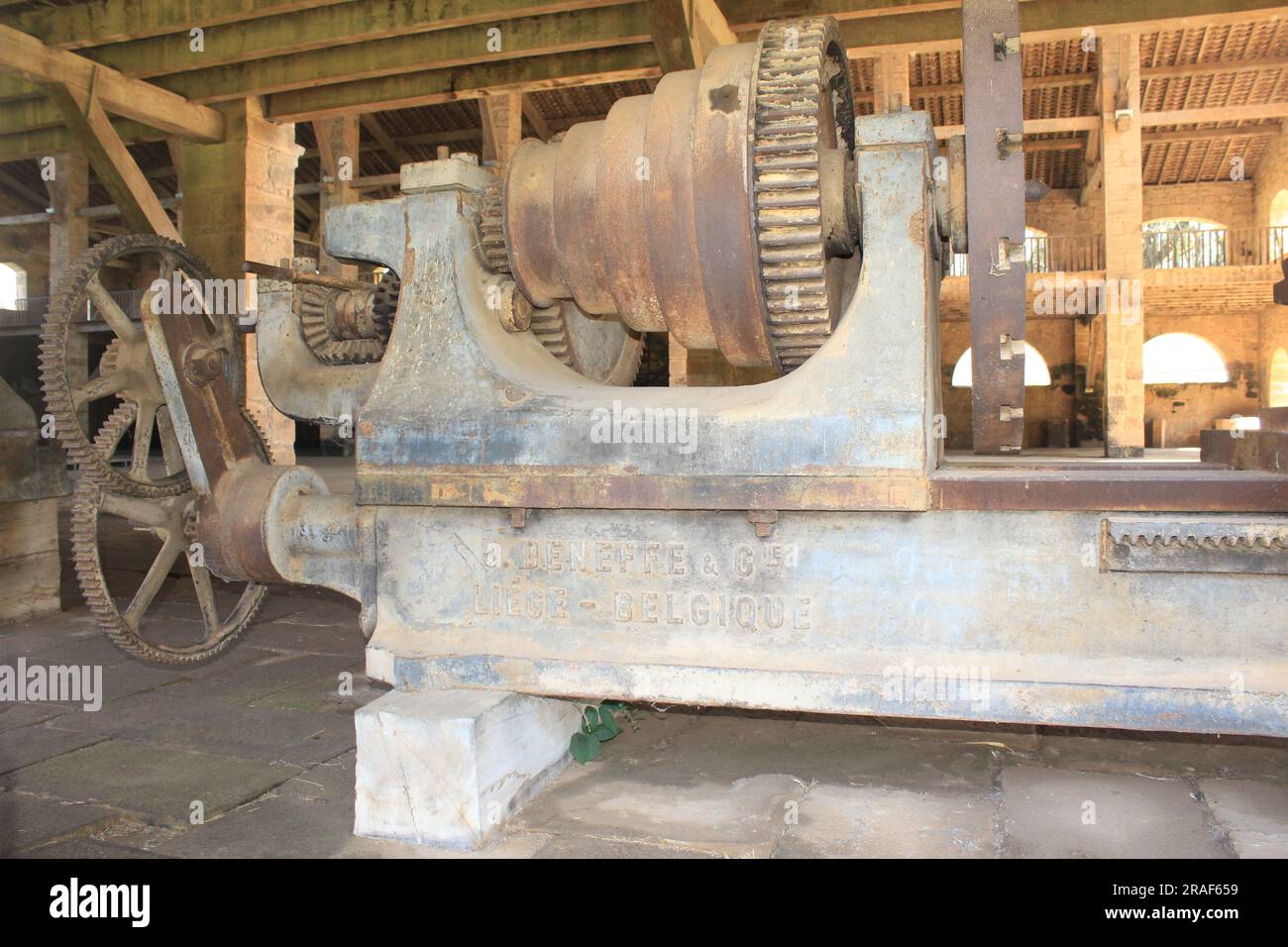 Old machinery from the 18th and 19th centuries, for iron and steel work Stock Photo - Alamy