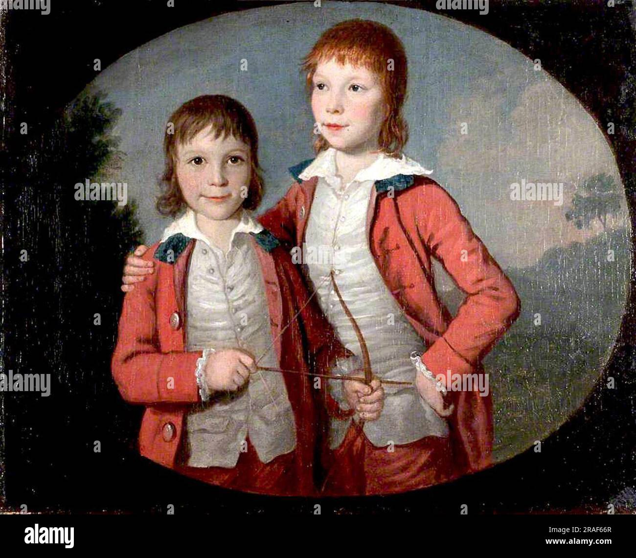 Portrait of Two Boys 1783 by David Allan Stock Photo - Alamy