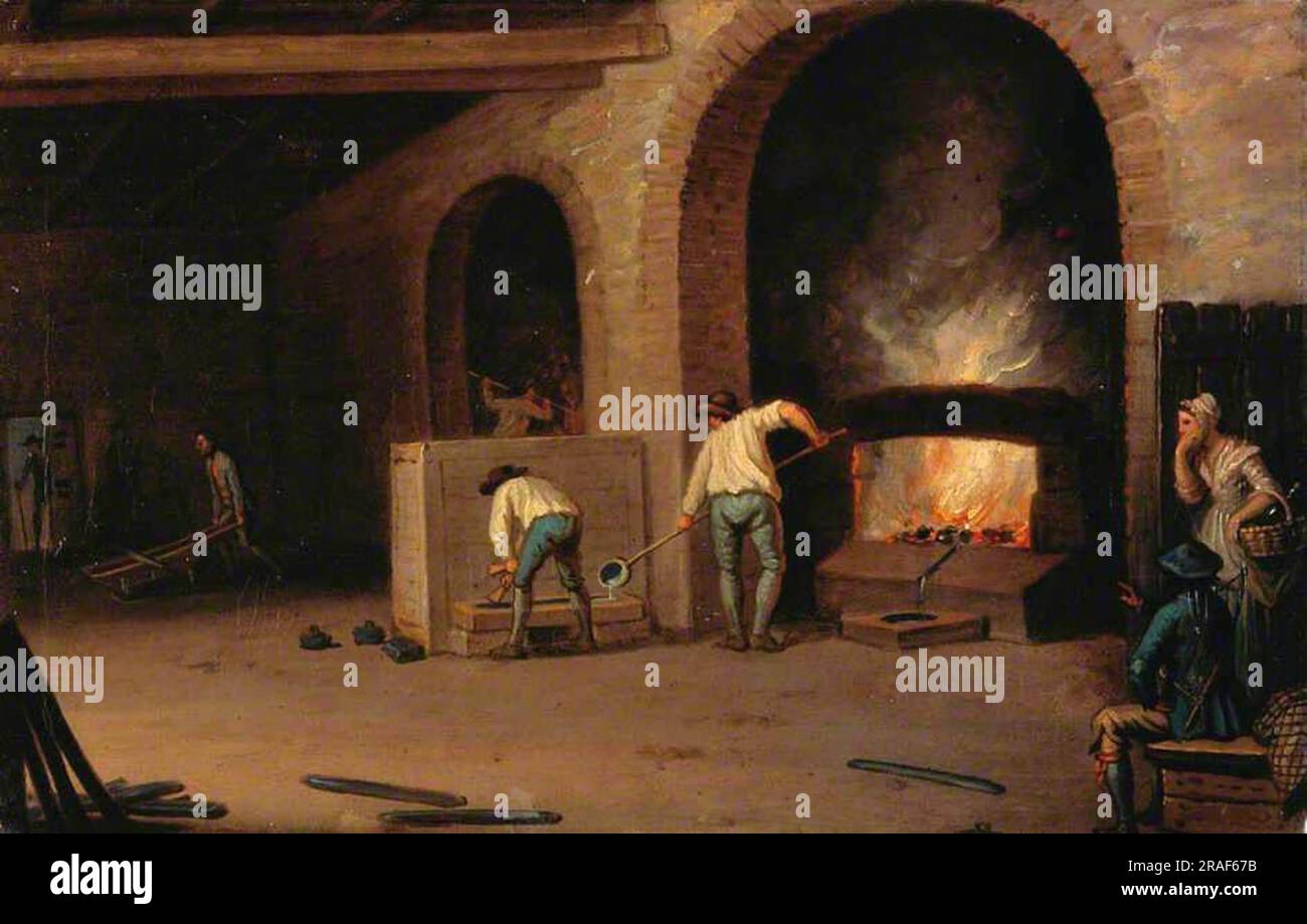 Lead Processing at Leadhills. Smelting the Ore 1789 by David Allan ...