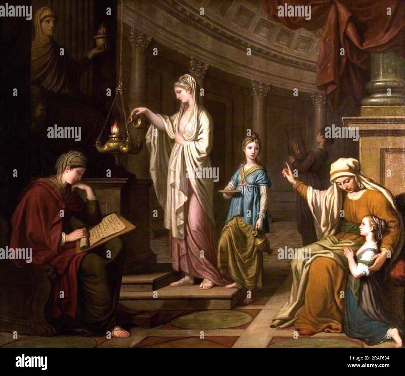 The vestals attending the sacred fire hi-res stock photography and ...