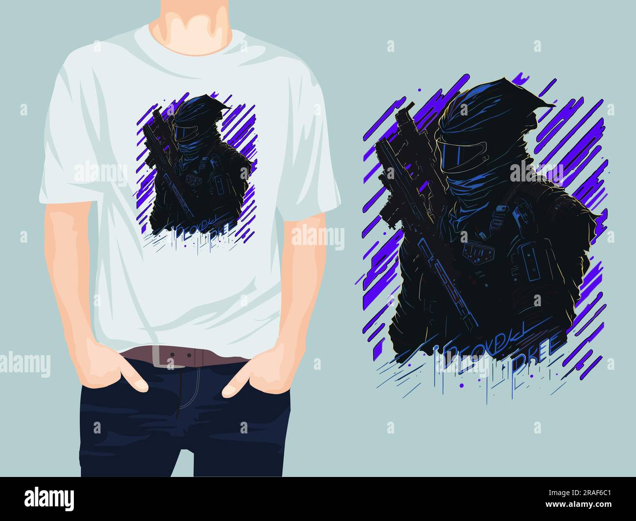 Special force soldier in black Stock Vector Images - Alamy