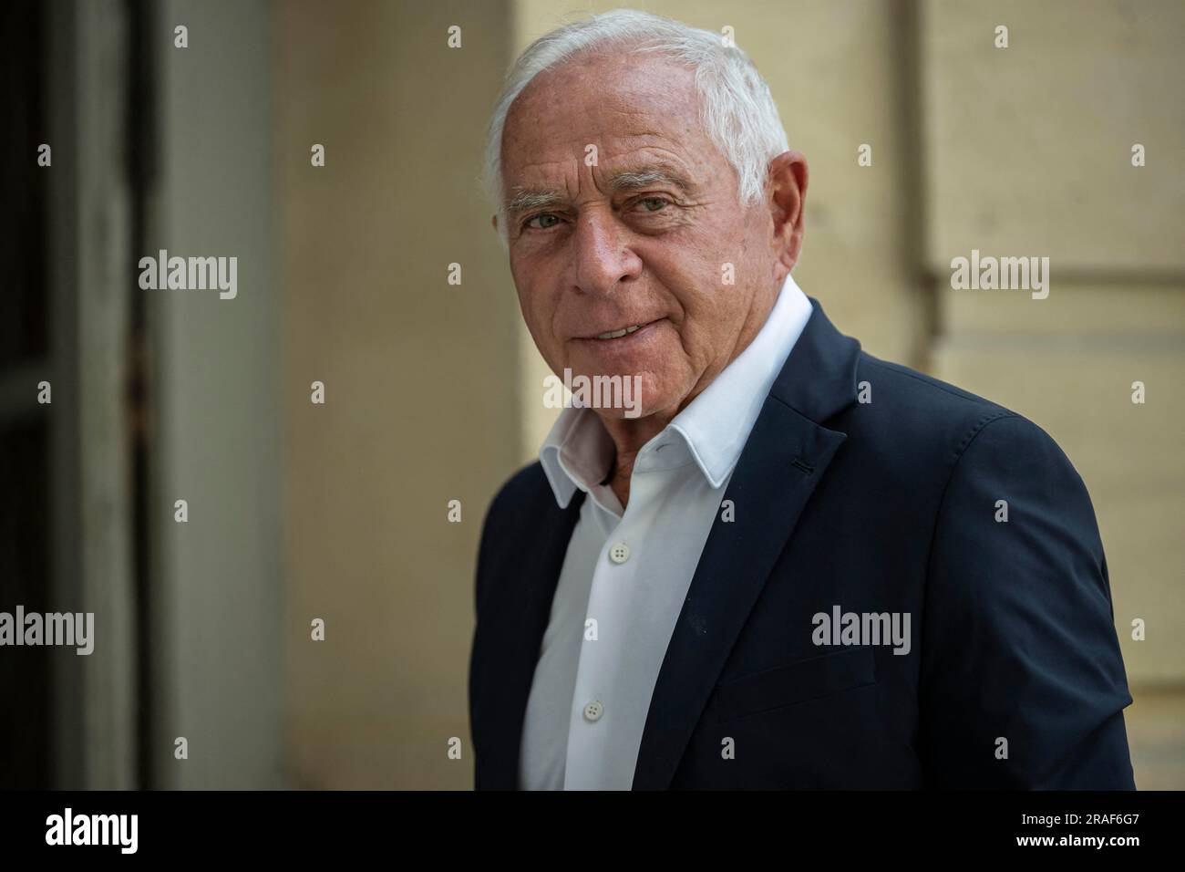 Paris, France. 03rd July, 2023. Francois Patriat arrives for a meeting ...