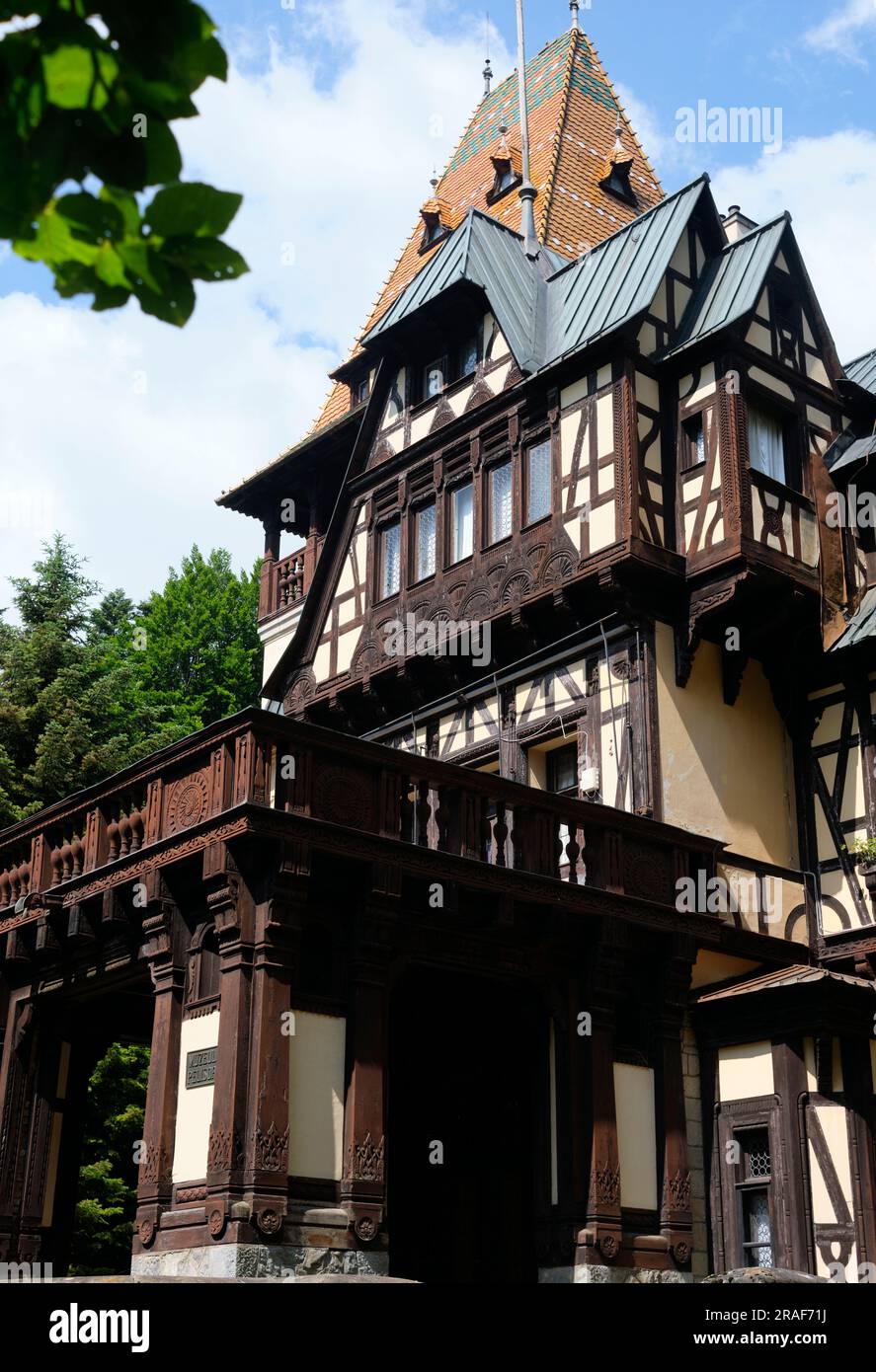 Pelisor Castle, Pelisor Palace or Little Peles, in Sinaia in Southern ...