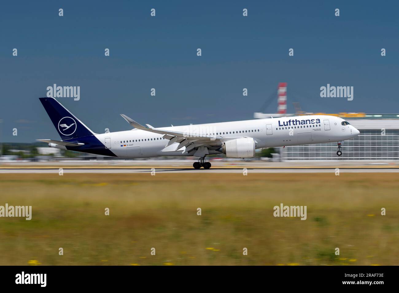 Munich, Germany - June 29. 2023 : Lufthansa Airbus A350-941 with the ...