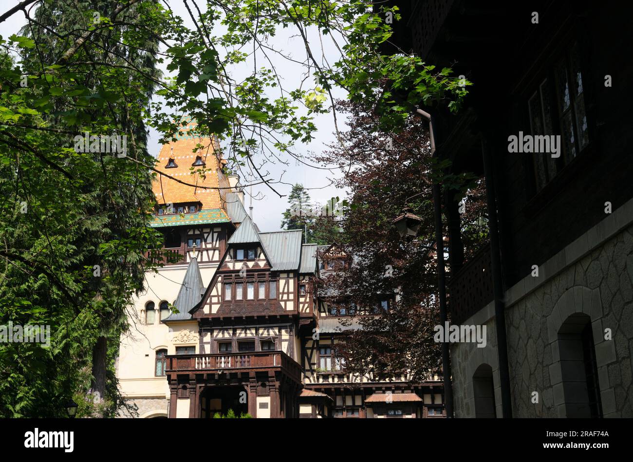 Pelisor Castle, Pelisor Palace or Little Peles, in Sinaia in Southern ...