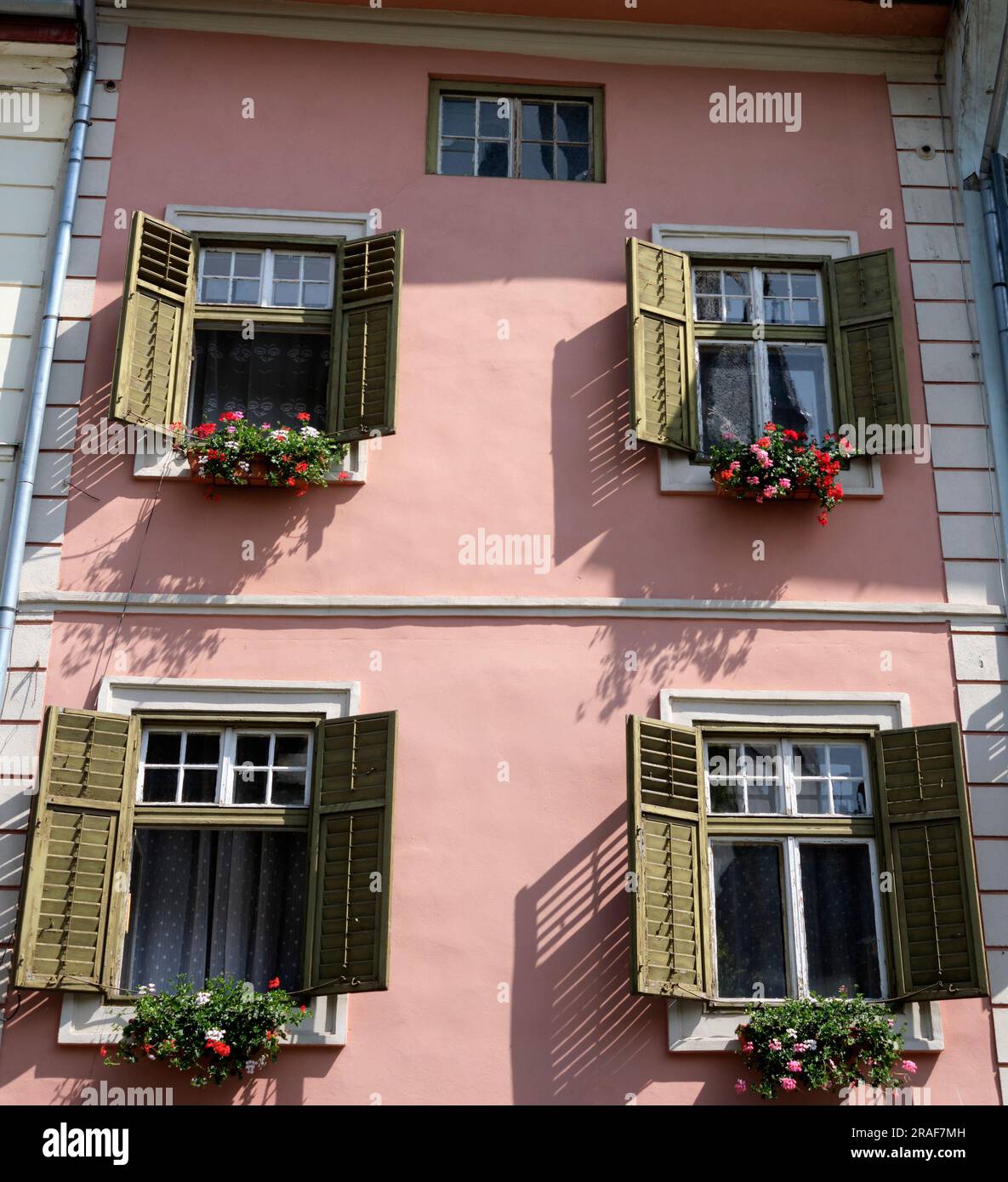 Sibiu is well-preserved fortified medieval town in central Romania ...