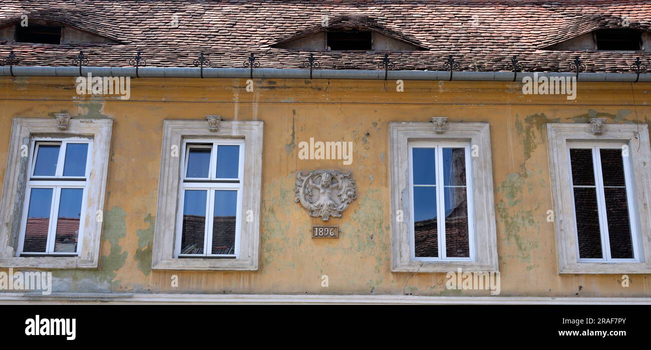 Sibiu is well-preserved fortified medieval town in central Romania ...