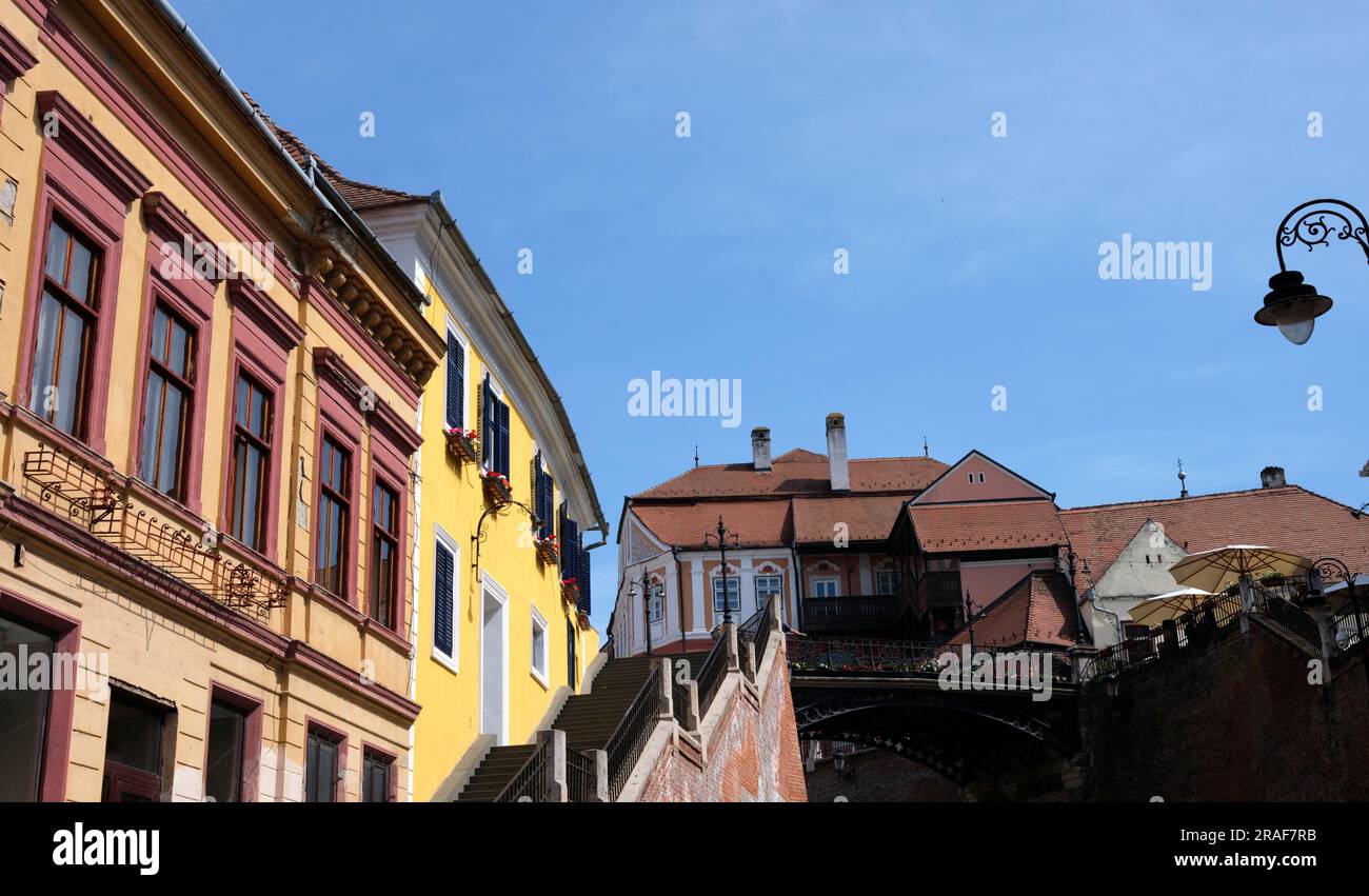 Sibiu is well-preserved fortified medieval town in central Romania ...