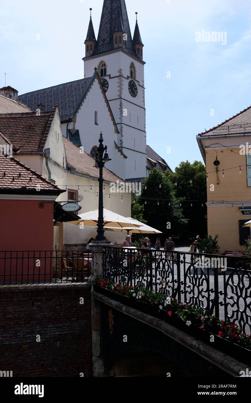 Sibiu is well-preserved fortified medieval town in central Romania ...