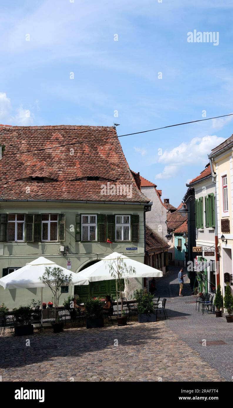 Sibiu is well-preserved fortified medieval town in central Romania ...