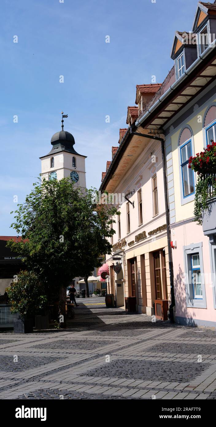 Sibiu is well-preserved fortified medieval town in central Romania ...
