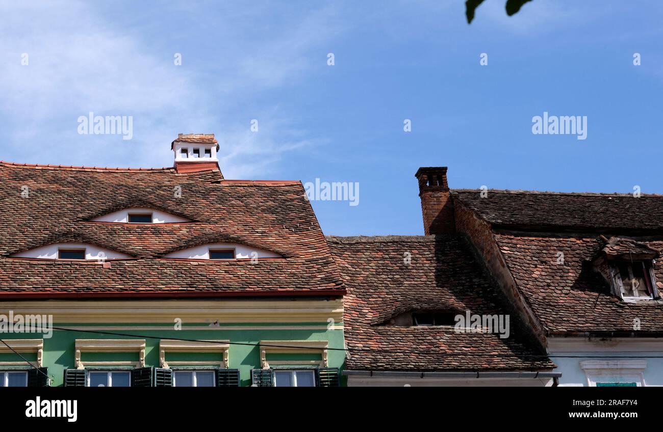 Sibiu is well-preserved fortified medieval town in central Romania ...