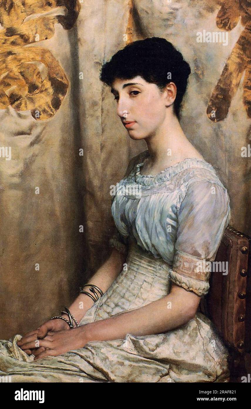 Miss Alice Lewis 1884 by Sir Lawrence Alma-Tadema Stock Photo - Alamy