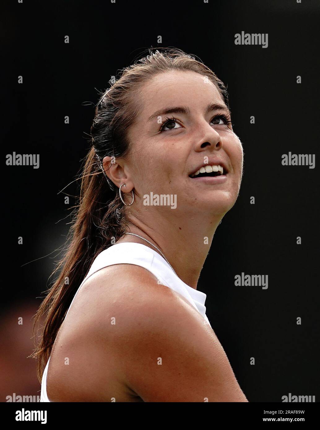 Jodie Burrage celebrates winning her match against Caty Mcnally (not ...