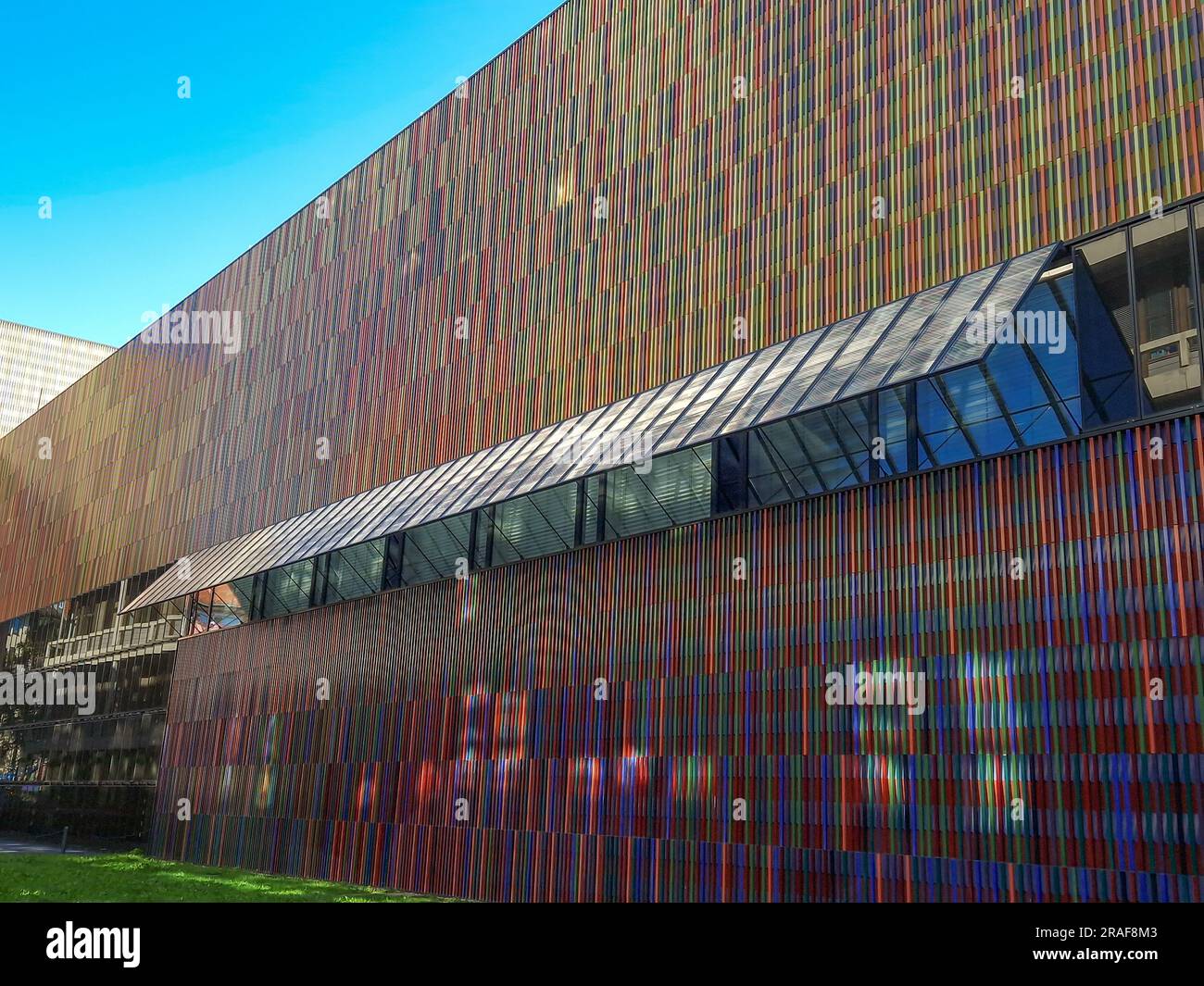 Modern museum building in Munich in Germany. Symmetry. Minimalism Stock ...