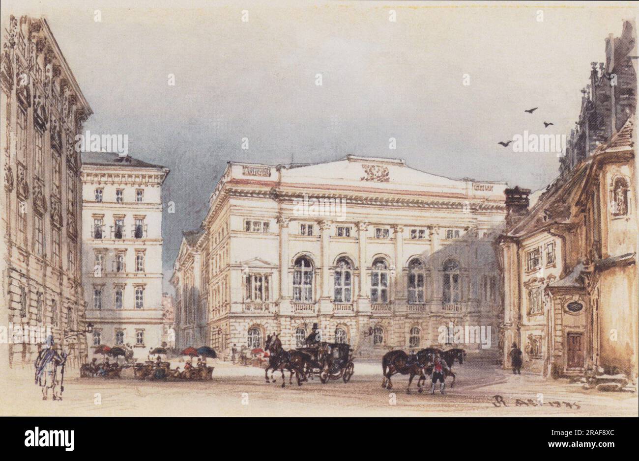 Lower Austrian country house in Vienna Viewed from Minoritenplatz 1845 ...