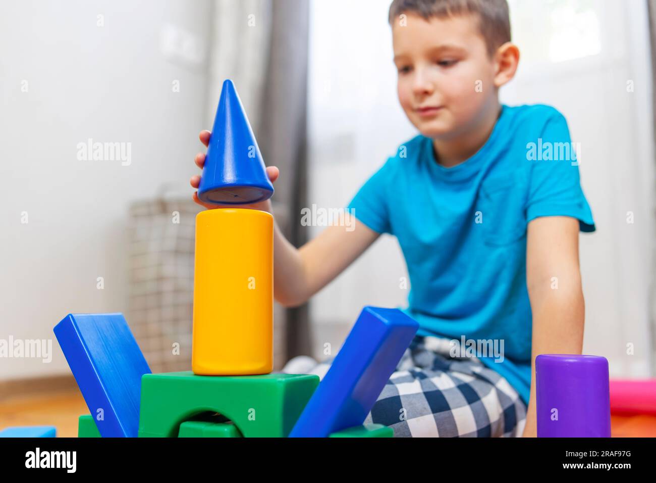 Colorful building blocks bricks pyramid hi-res stock photography and ...