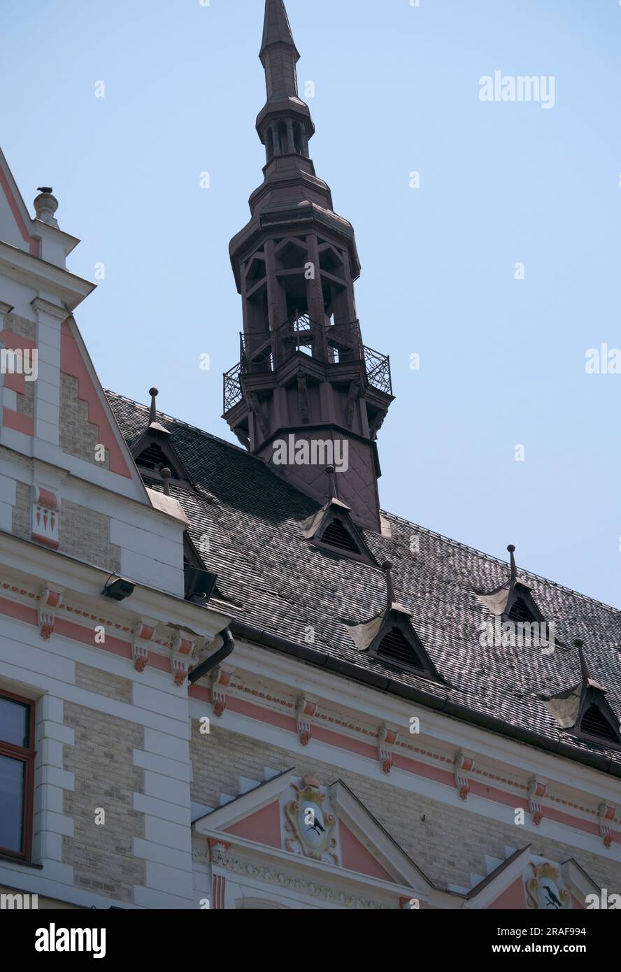 Beautiful town hall building in Deva,Romania Stock Photo - Alamy