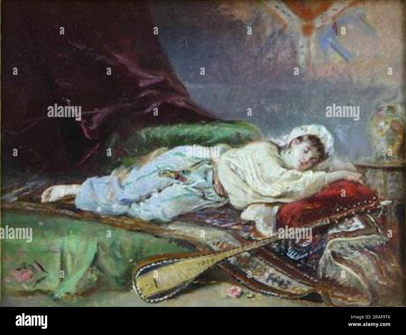 Reclining Odalisque 1880 by Theodor Aman Stock Photo - Alamy
