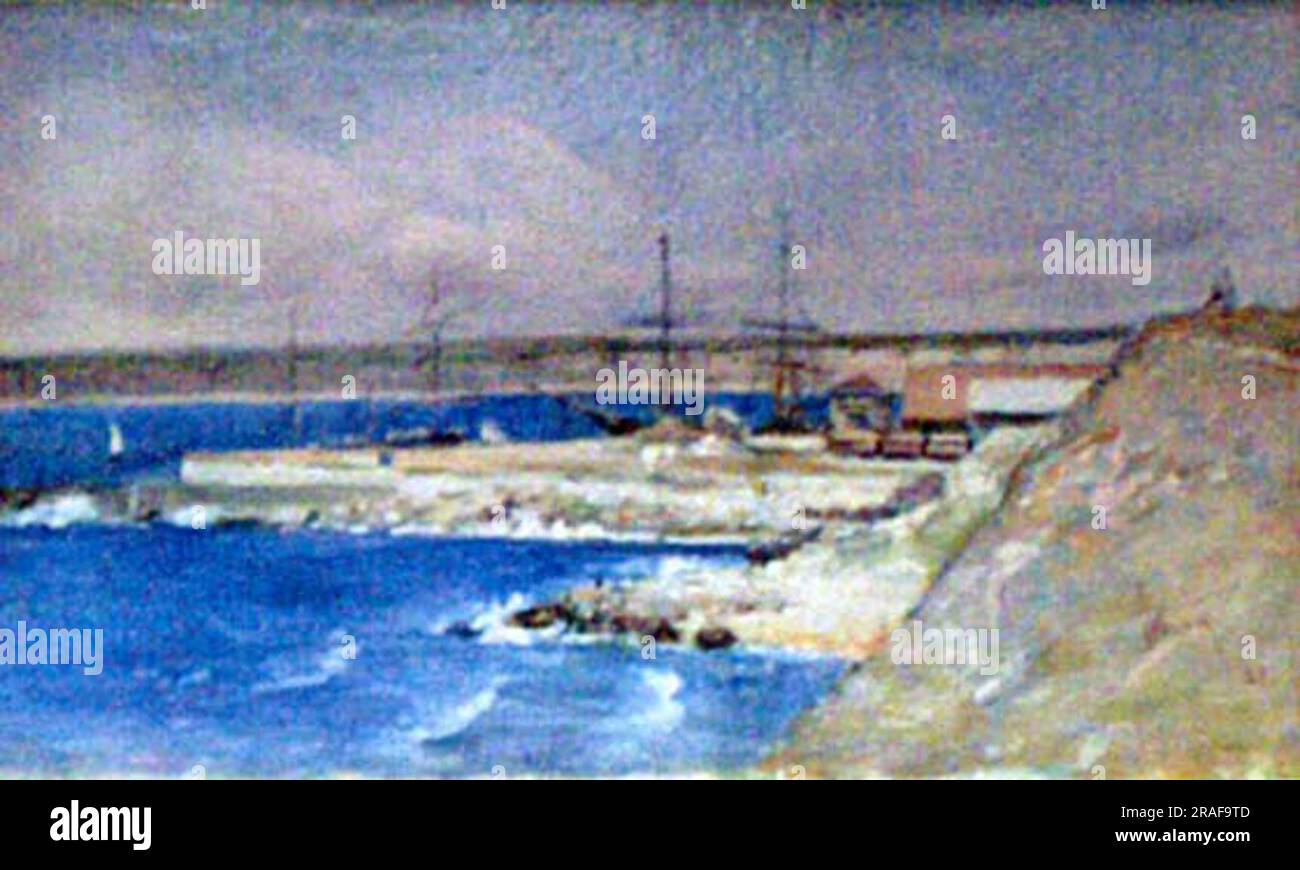 Port of Constantza 1882 by Theodor Aman Stock Photo - Alamy