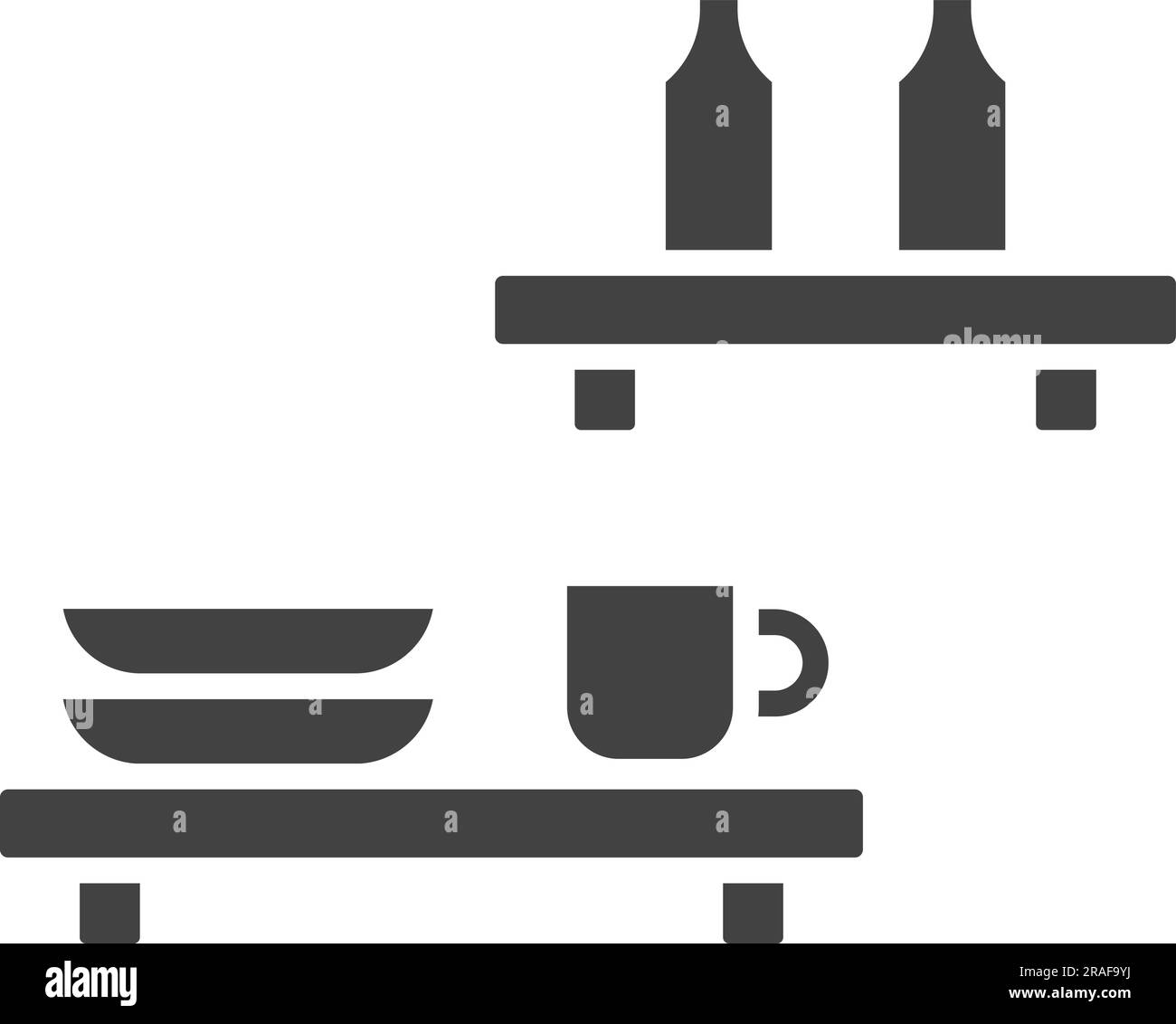 Shelf icon image Black and White Stock Photos & Images - Alamy