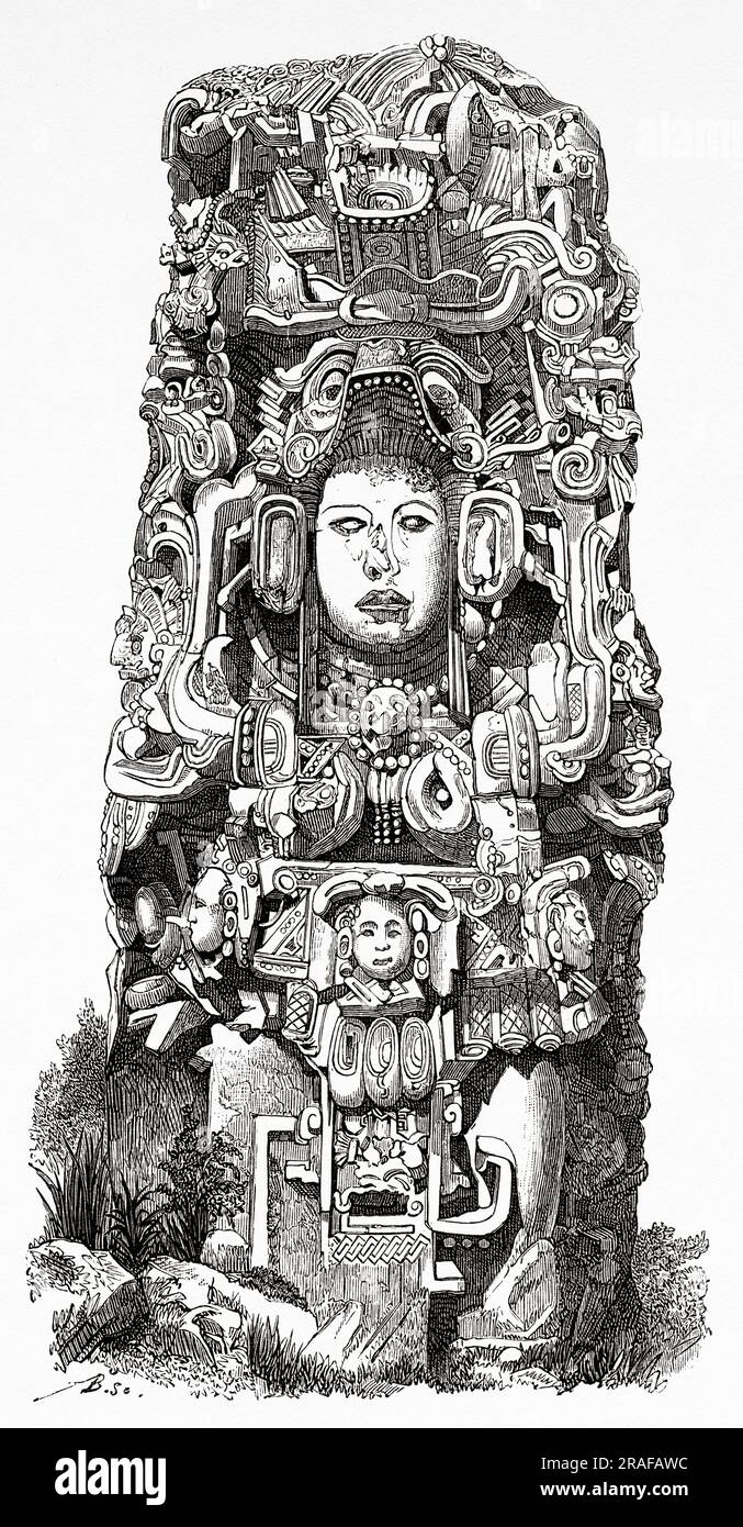 The Mayan idol at the Mayan city is known as Stela H and represents ...
