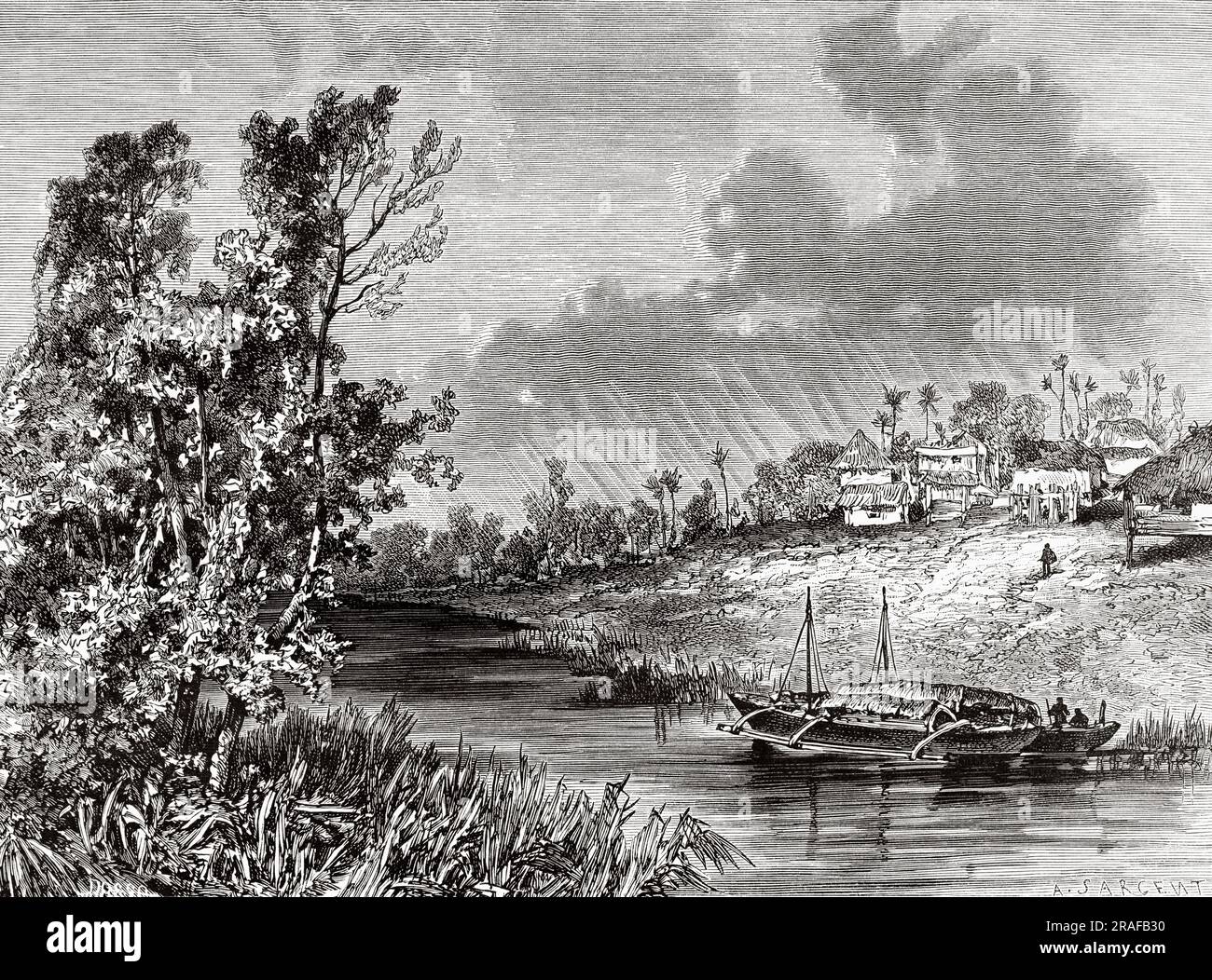 Moro Village, Zamboanga, west Mindanao, Philippines island. Indonesia ...