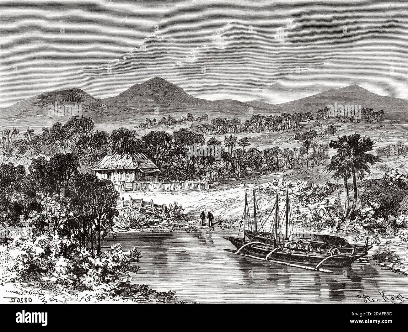 Stream on the east coast of Mindanao, Philippines island. Indonesia ...