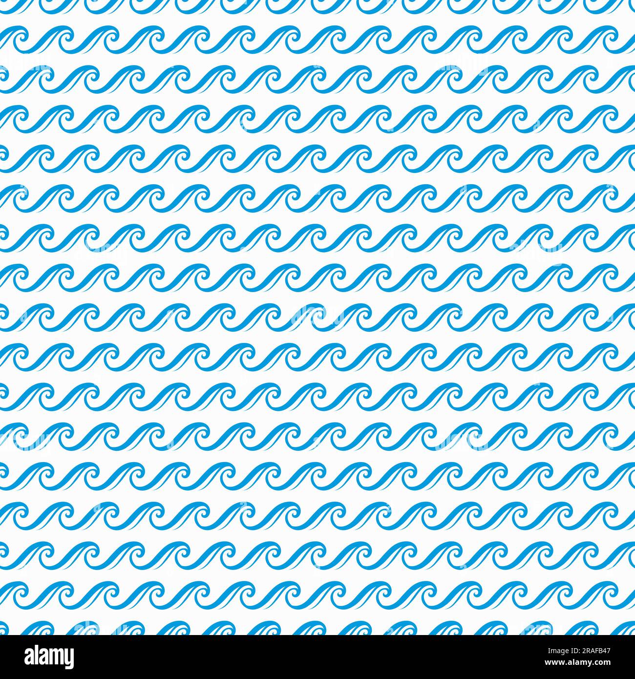Sea wave pattern, ocean blue wave line seamless background, vector wavy ...