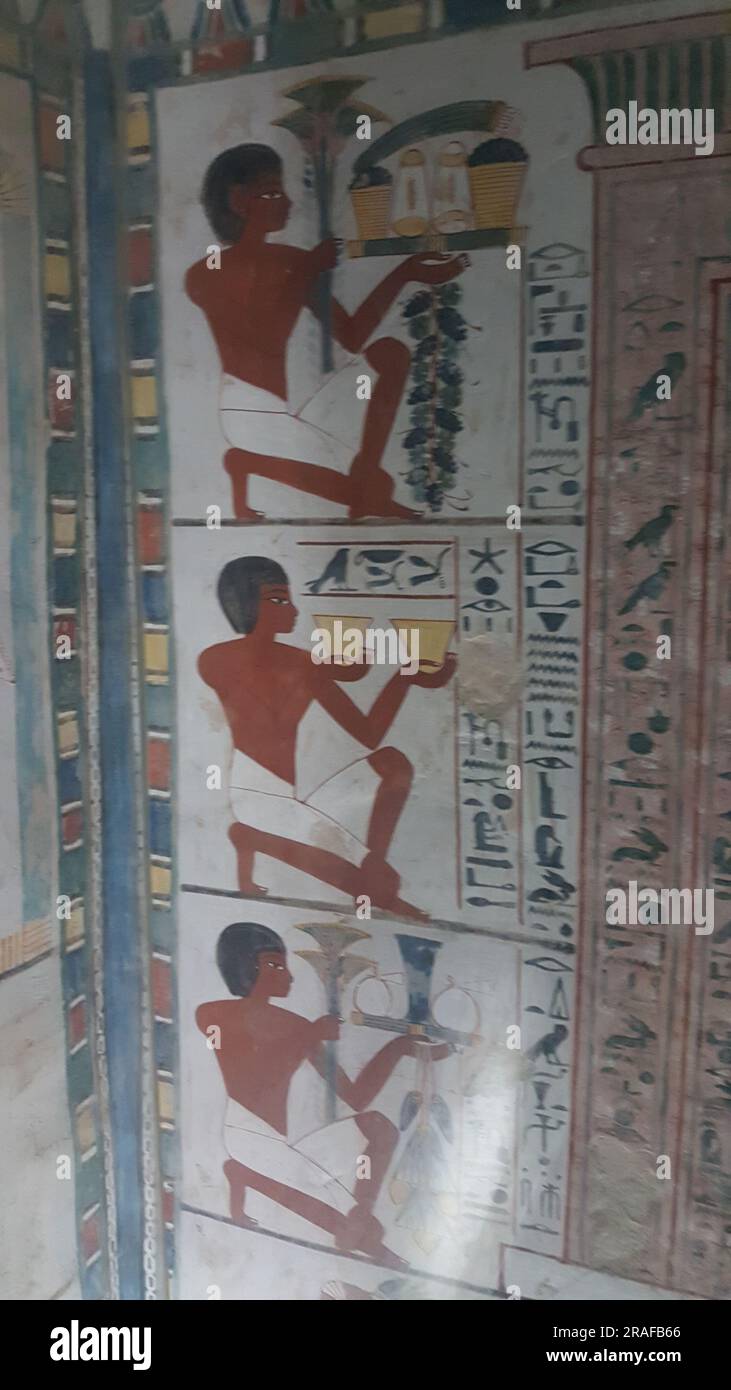 Tomb of Nakht 1390 BC by Ancient Egypt Stock Photo - Alamy
