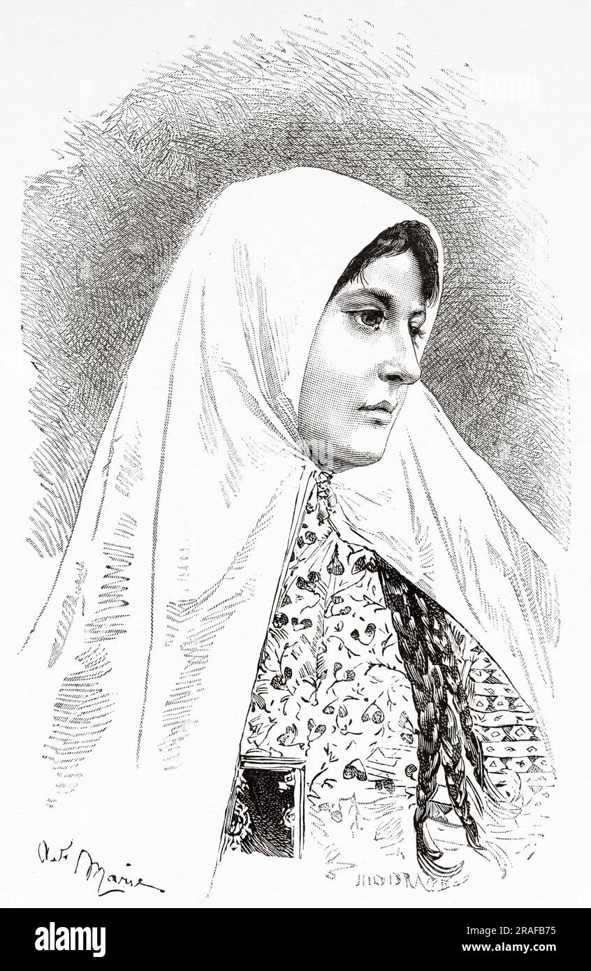 Young Muslim woman from Shiraz. Fars Province, Persia, Iran. Persia ...