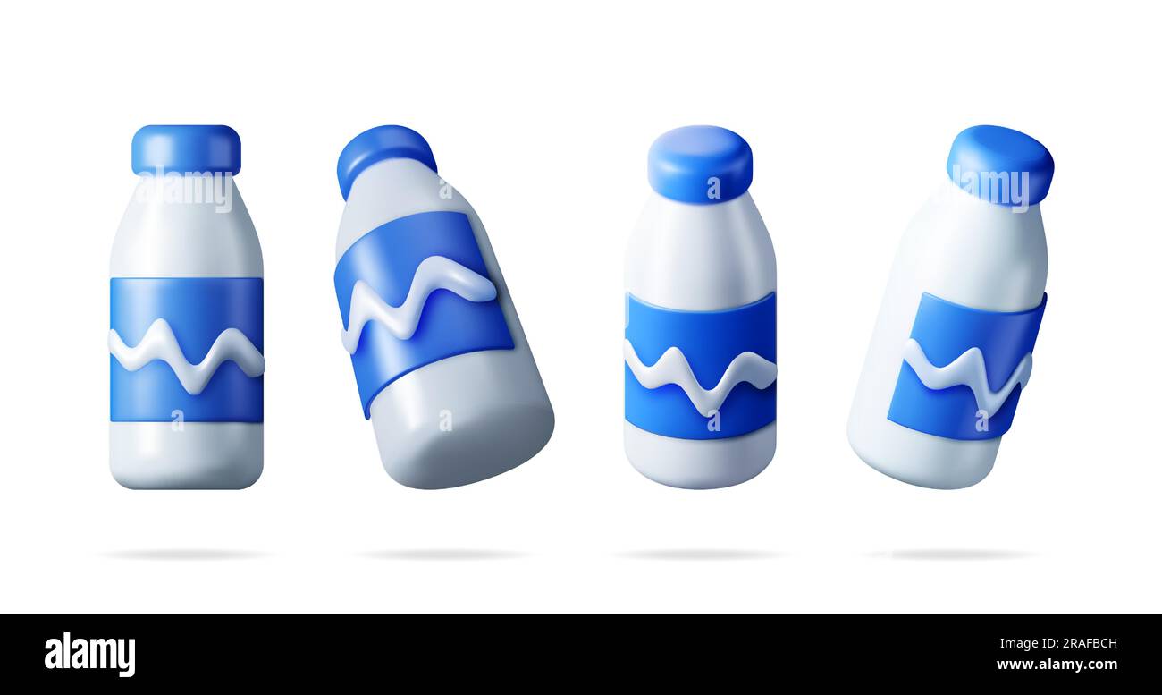 Glass bottle render template Stock Vector Images - Alamy