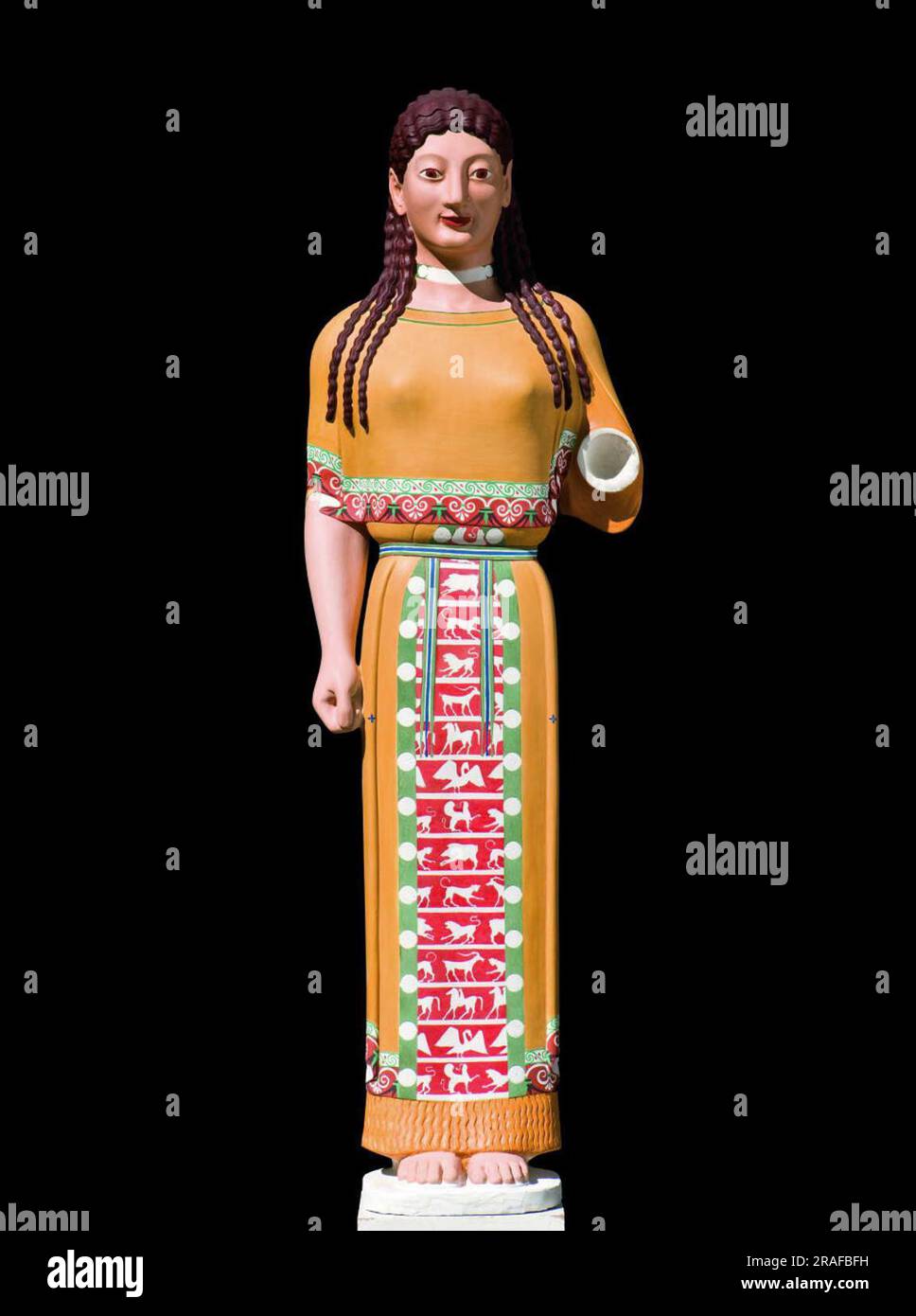 Reconstruction of the Peplos Kore, Athens 530 BC by Ancient Greek ...