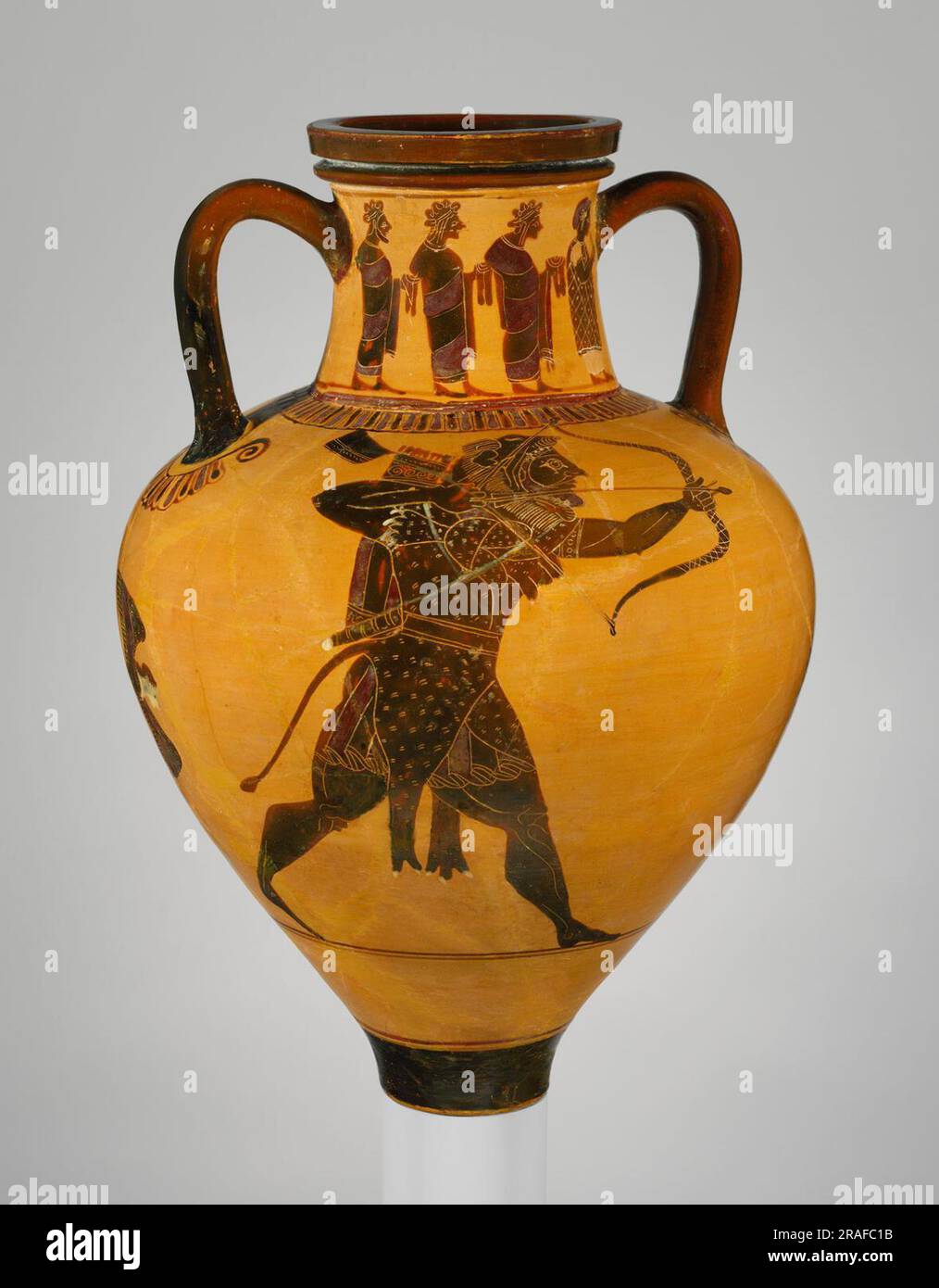 Terracotta Neck Amphora (jar) 530 BC by Ancient Greek Pottery Stock ...