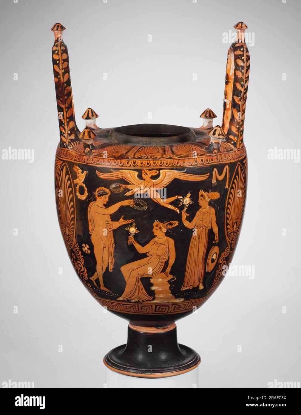 Terracotta Lebes Gamikos (jar with Lid, Foot, and Handles Associated ...