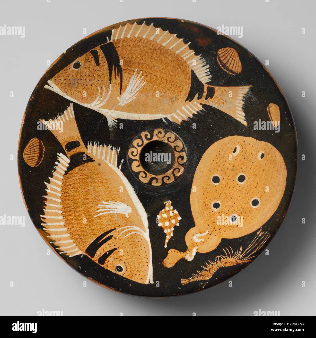 Terracotta Fish Plate 325 BC by Ancient Greek Pottery Stock Photo - Alamy