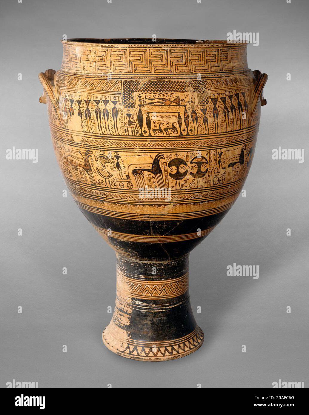Hirschfeld Krater 735 BC by Ancient Greek Pottery Stock Photo - Alamy