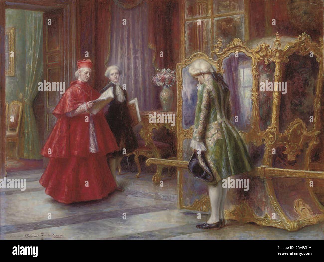 A Cardinal with His Attendants Stock Photo - Alamy