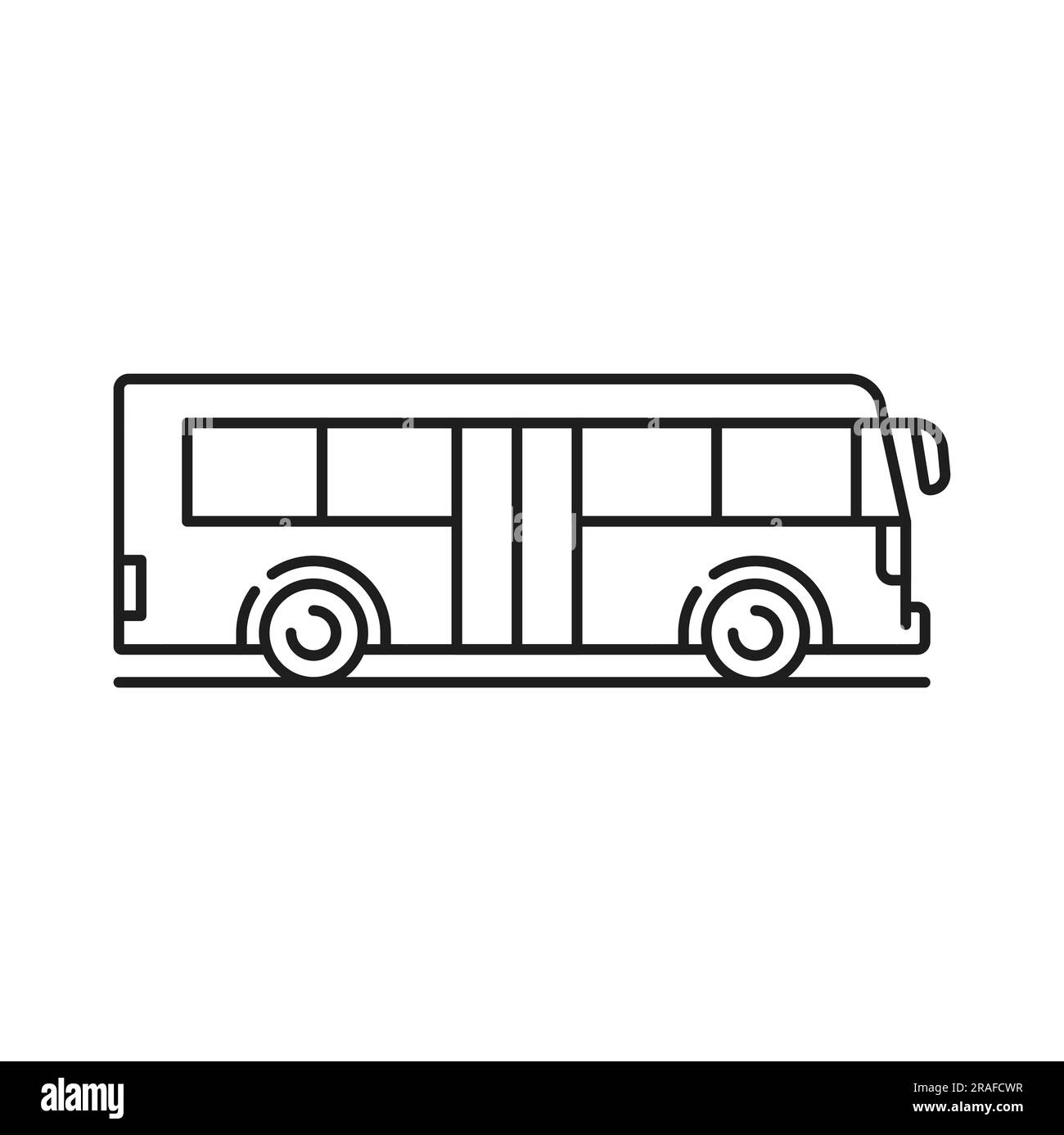City travel school bus icon, passenger tourist vehicle. Vector sprinter ...