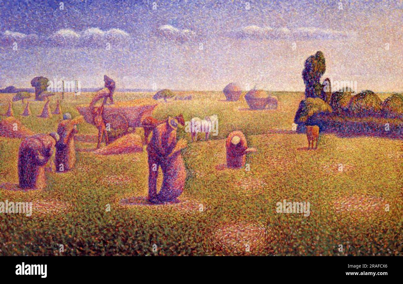 The Harvesters 1892 by Charles Angrand Stock Photo - Alamy