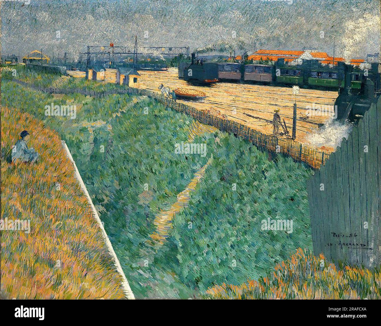 The Western Railway at its Exit from Paris 1886 by Charles Angrand ...